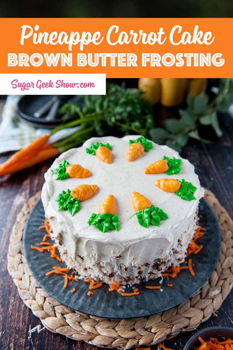 Carrot Cake With Pineapple & Cream Cheese Frosting | Sugar Geek Show