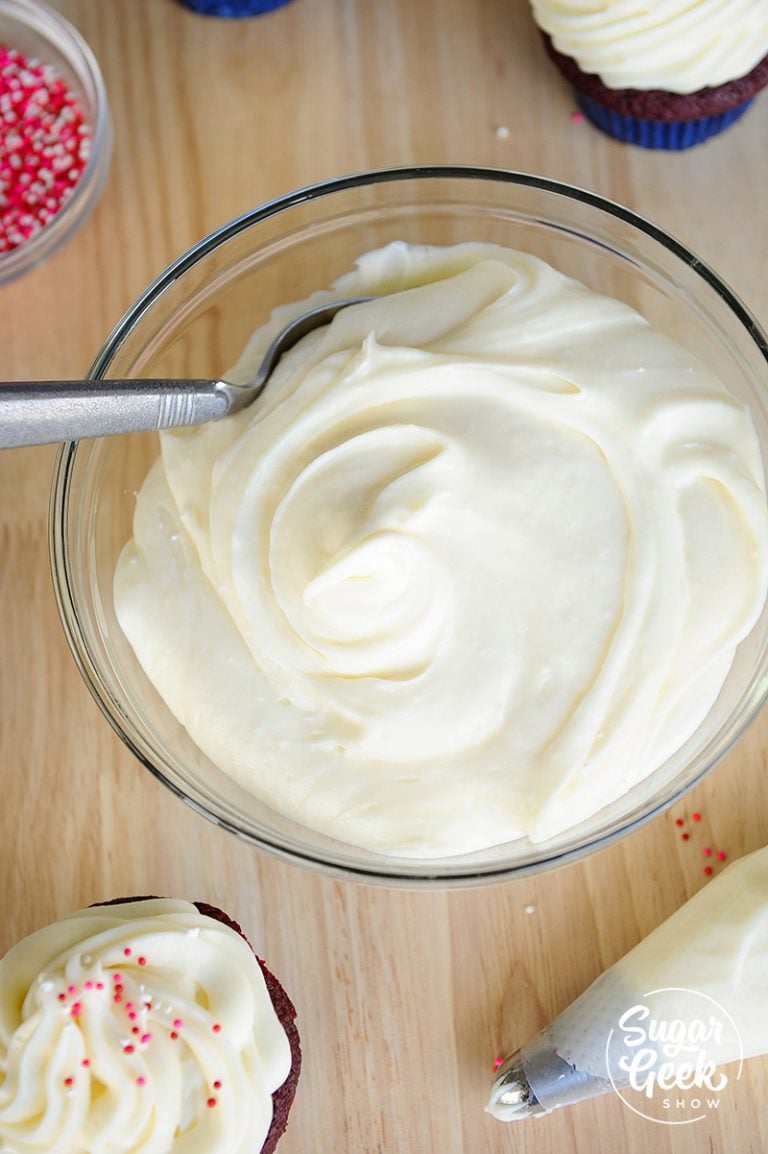 Crusting Cream Cheese Frosting Recipe | Sugar Geek Show