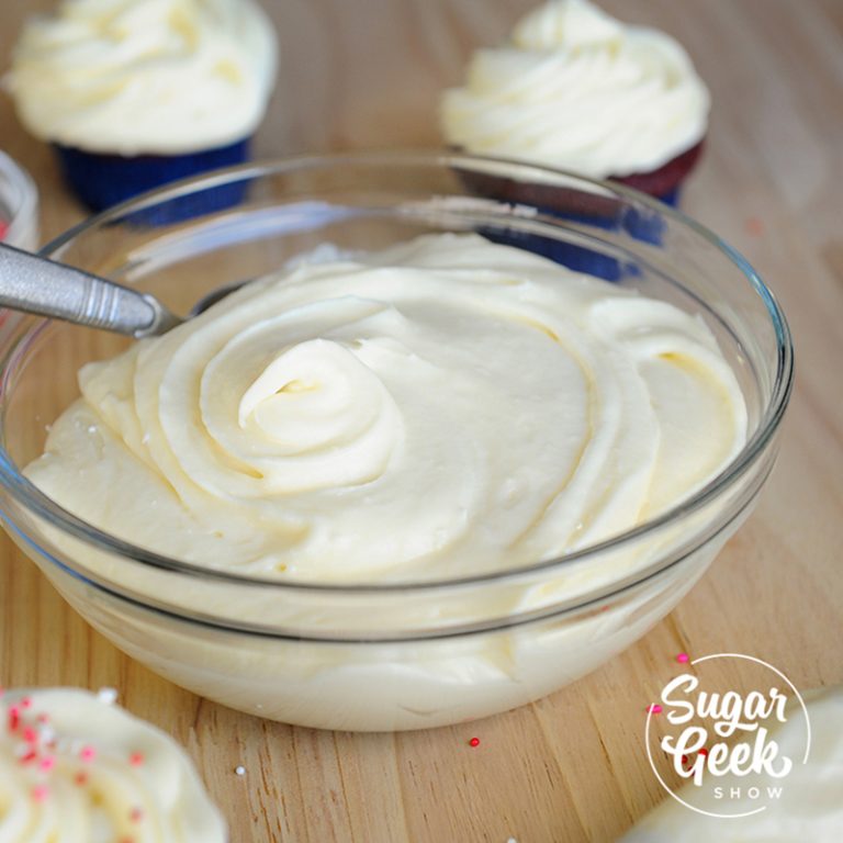 Crusting Cream Cheese Frosting Recipe | Sugar Geek Show
