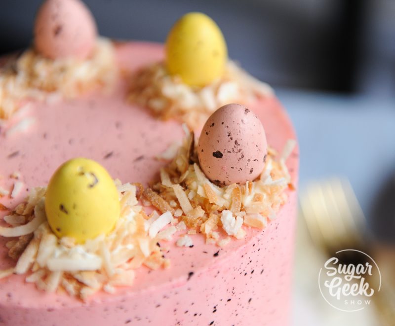 Easter Cake With Speckled Buttercream (EASY) | Sugar Geek Show