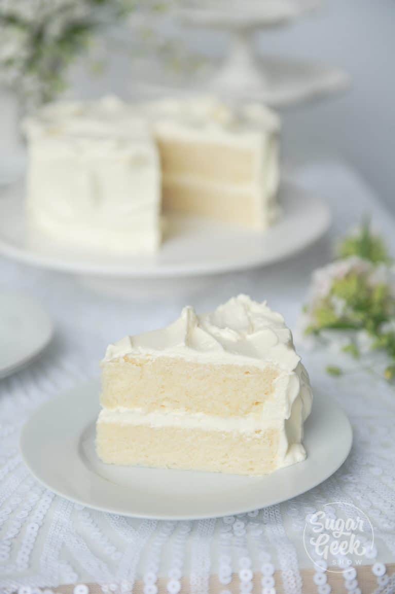 White Cake Recipe From Scratch (Soft and Fluffy) | Sugar Geek Show