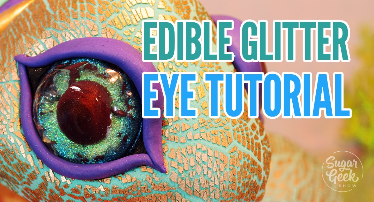 Edible Glitter Eye Tutorial + Video Tutorial | Sugar Geek Show