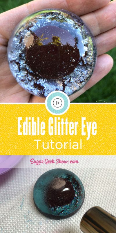 Edible Glitter Eye Tutorial + Video Tutorial | Sugar Geek Show