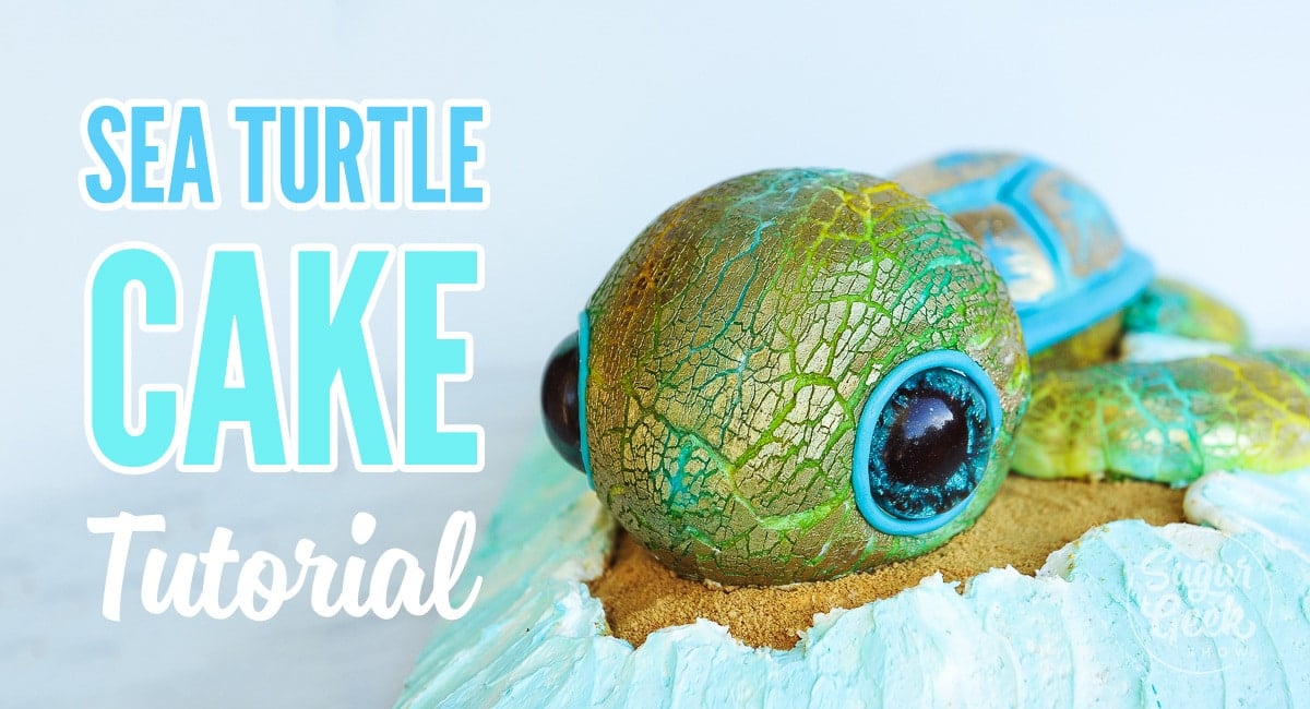 Sculpted Turtle Cake + Video Tutorial | Sugar Geek Show