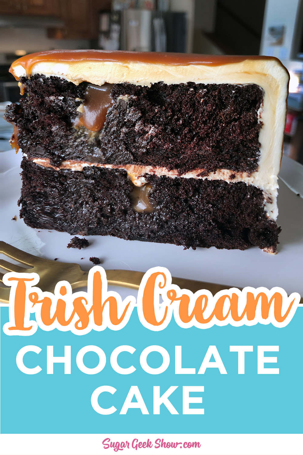 Chocolate Irish Cream Cake + Video Tutorial | Sugar Geek Show