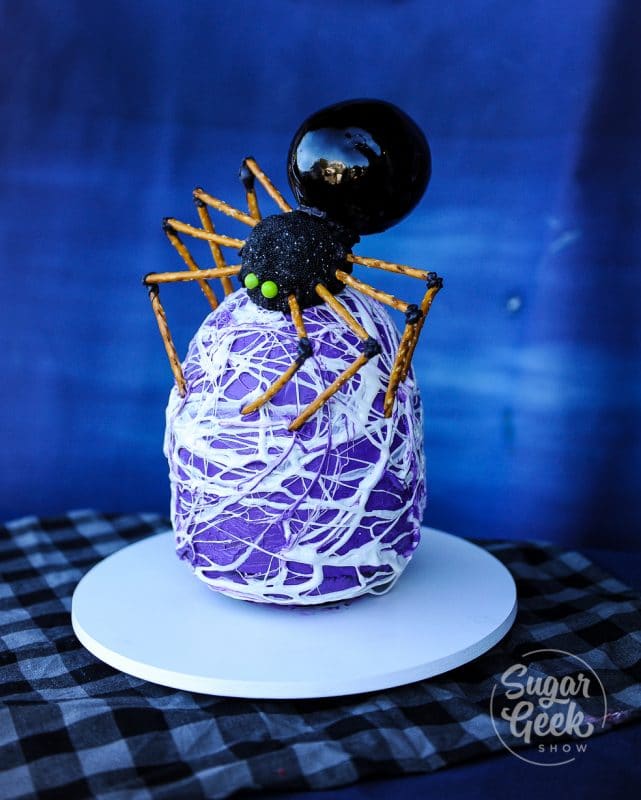 Spider Egg Cake For Halloween + Video | Sugar Geek Show