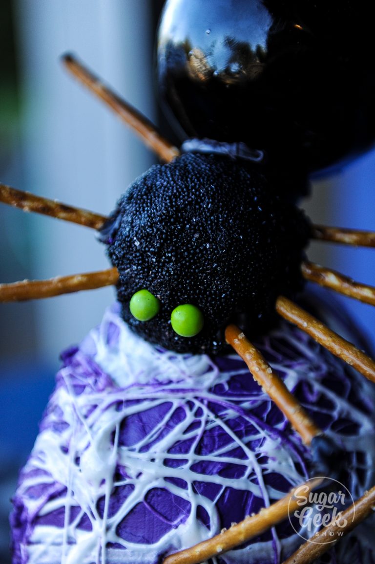 Spider Egg Cake For Halloween + Video | Sugar Geek Show