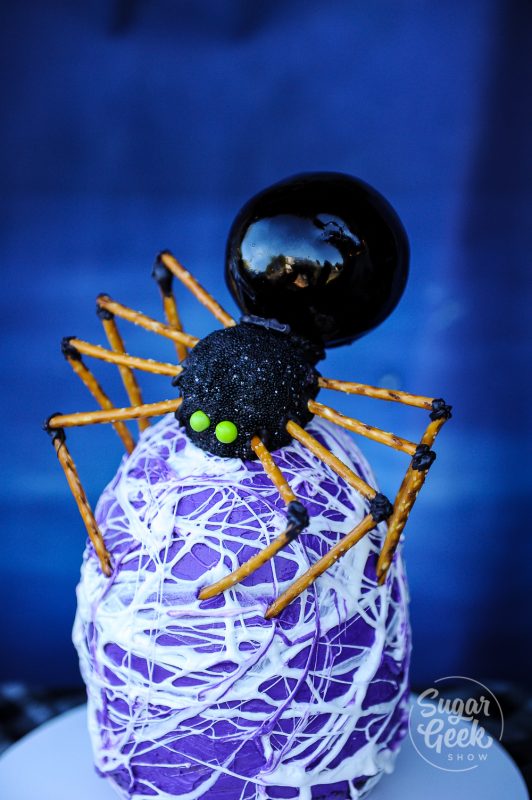 Spider Egg Cake For Halloween + Video | Sugar Geek Show