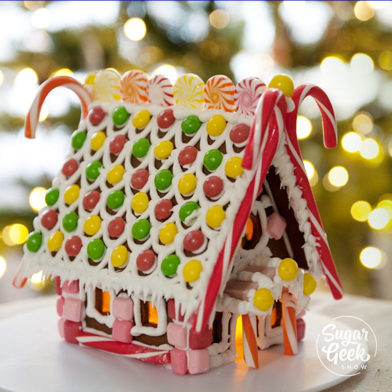 Construction Gingerbread House Recipe + Template | Sugar Geek Show