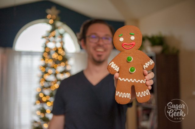 Giant Gingerbread Man Cookie + Template (Decorating Video) | Sugar Geek ...