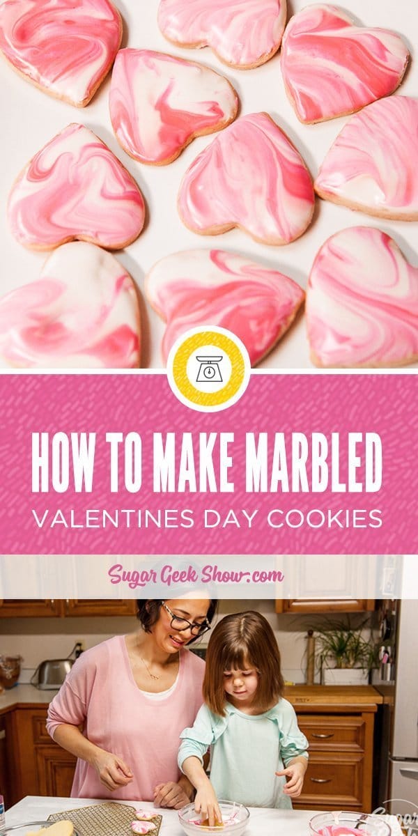 Marbled Valentines Day Cookies Made Easy + Video | Sugar Geek Show