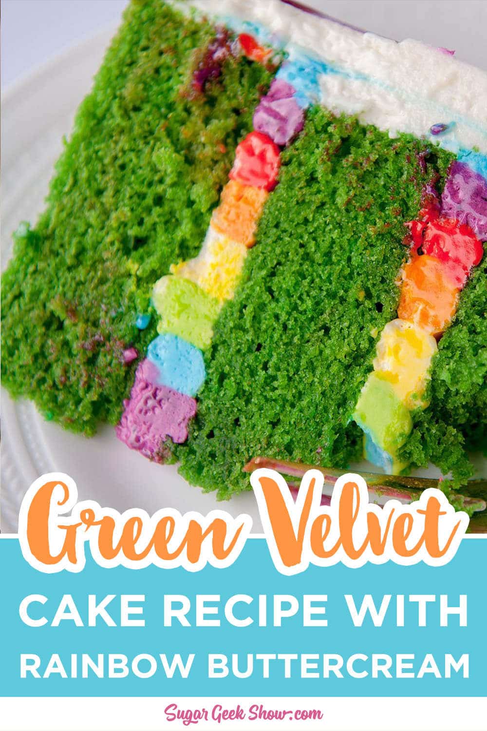 Green velvet cake recipe + video tutorial | Sugar Geek Show