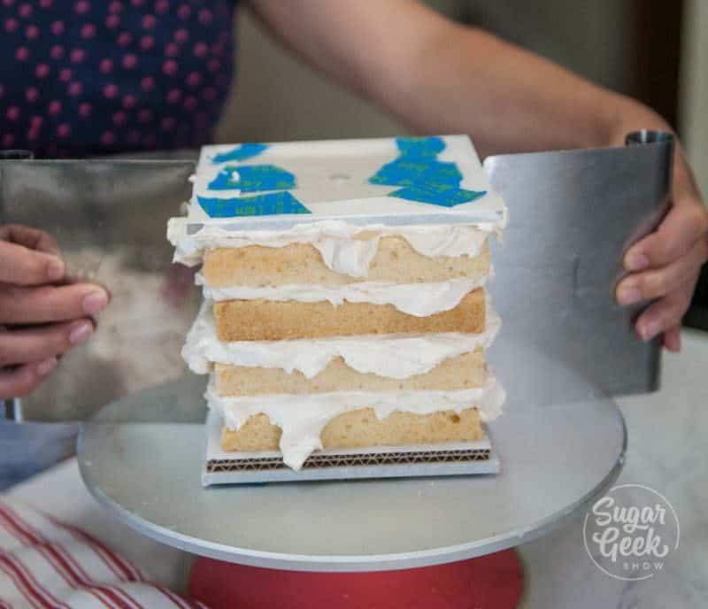 Square cake with acrylics tutorial + video | Sugar Geek Show