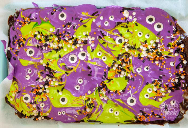 Monster Mash Cheesecake Brownies | Sugar Geek Show