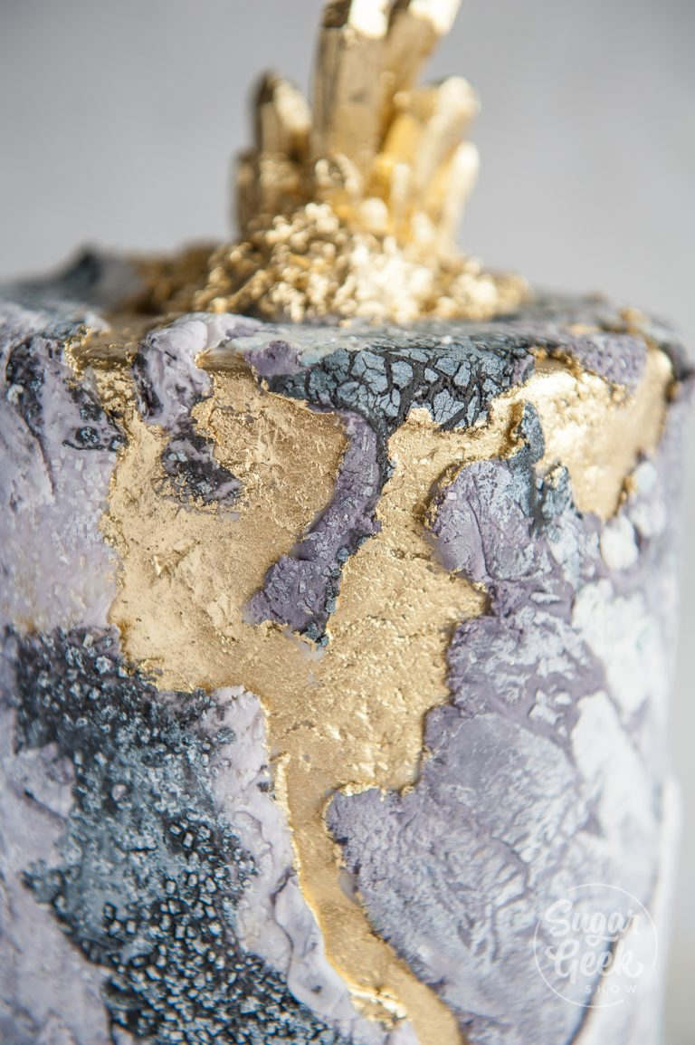 Fondant Stone Texture Cake Tutorial + video tutorial | Sugar Geek Show