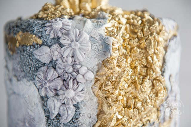 Fondant Stone Texture Cake Tutorial + video tutorial | Sugar Geek Show