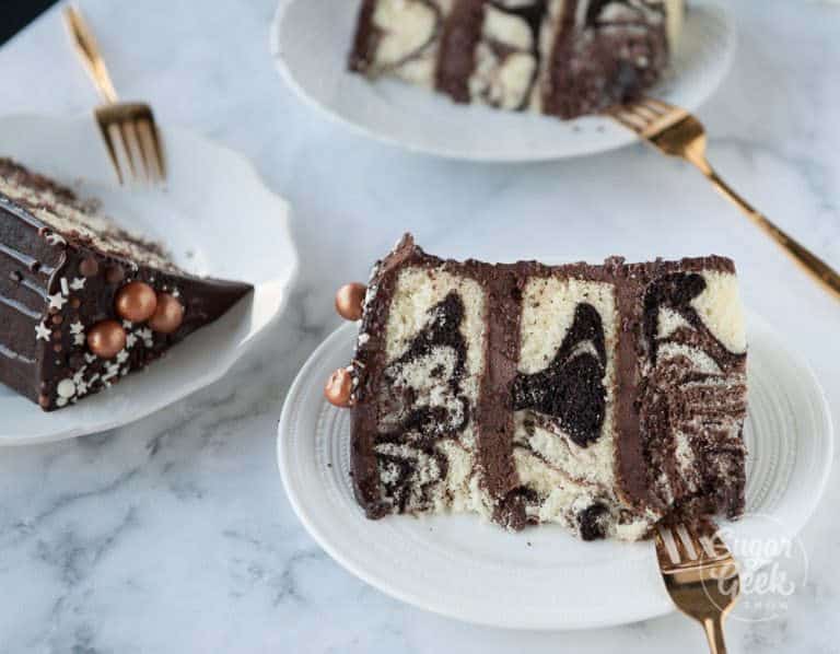 Moist and Fluffy Marble Cake Recipe With Whipped Chocolate Ganache ...