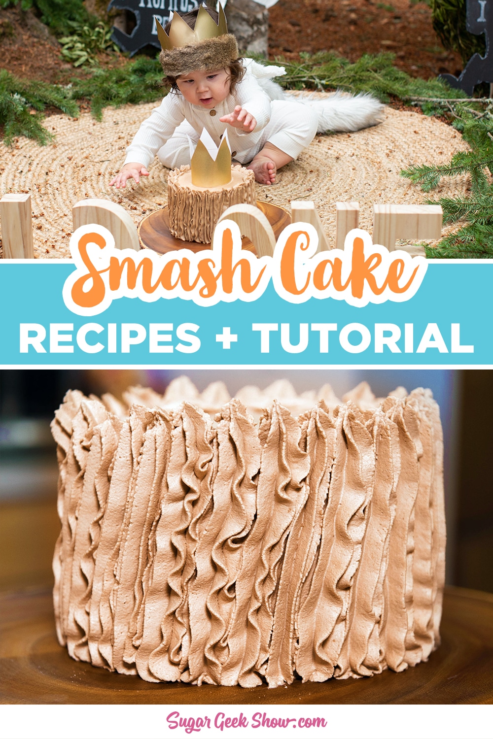 First Birthday Smash Cake Tutorial + Video – Sugar Geek Show