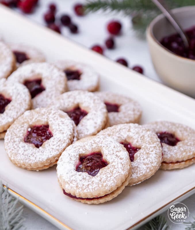 Traditional Linzer Cookies With Cranberry Jam – Sugar Geek Show
