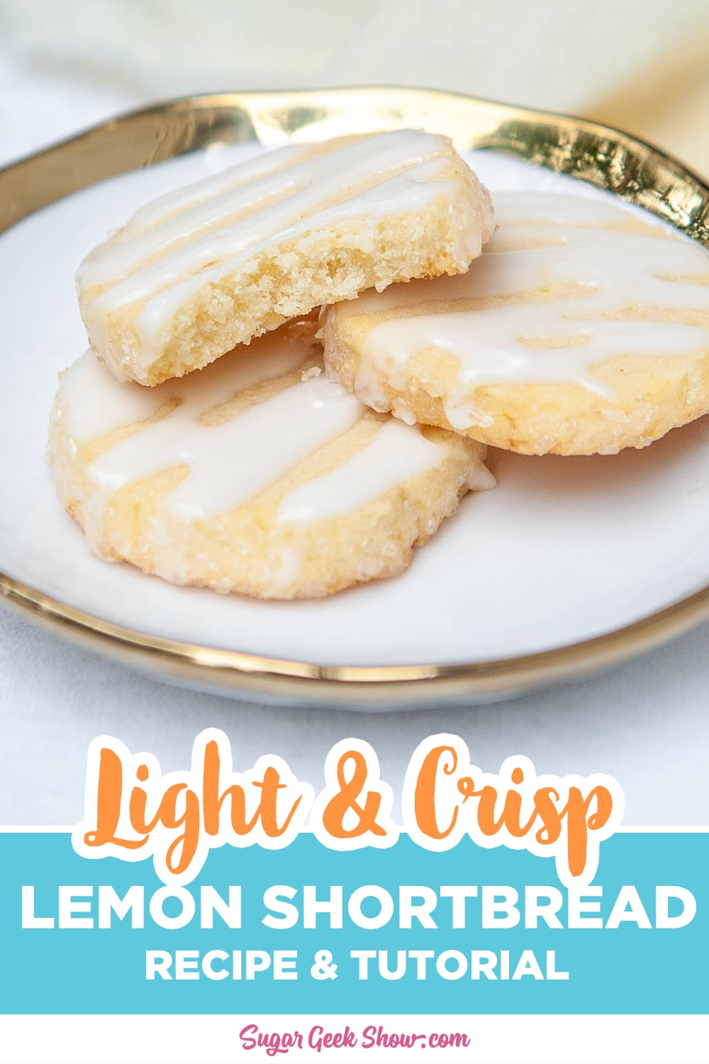 Classic Lemon Shortbread Cookie Recipe With Lemon Glaze – Sugar Geek Show