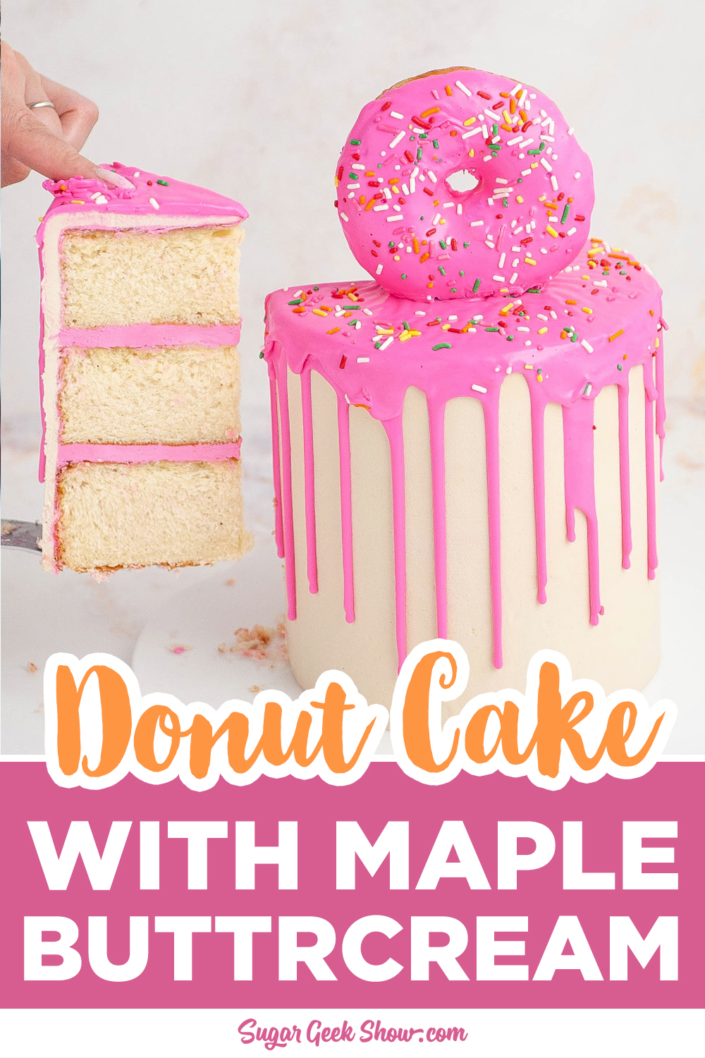 Donut cake with maple buttercream – Sugar Geek Show
