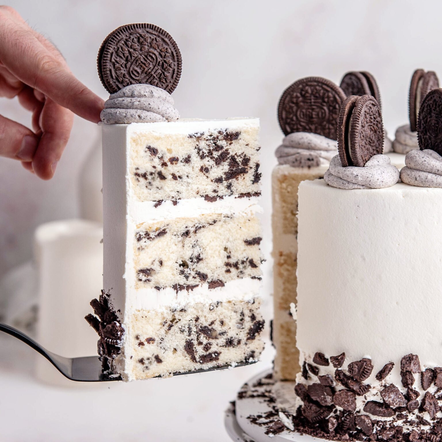 Oreo Cake Recipe With Oreo Creme Filling – Sugar Geek Show
