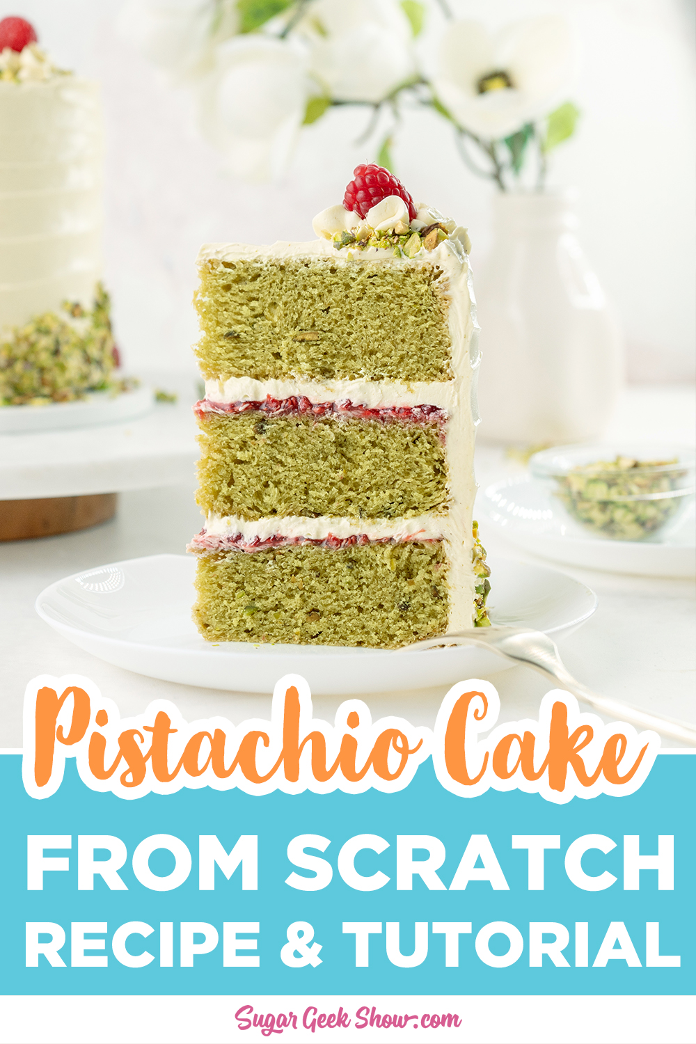 Pistachio Cake with Raspberry Filling and French Buttercream – Sugar ...