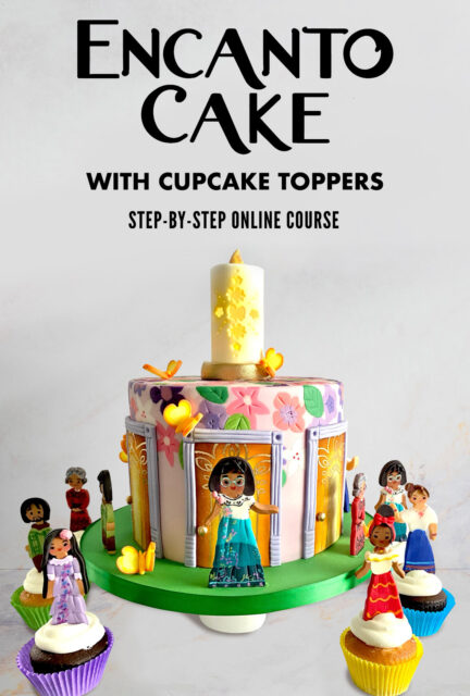 Encanto Cake with Cupcake Toppers Tutorial – Sugar Geek Show