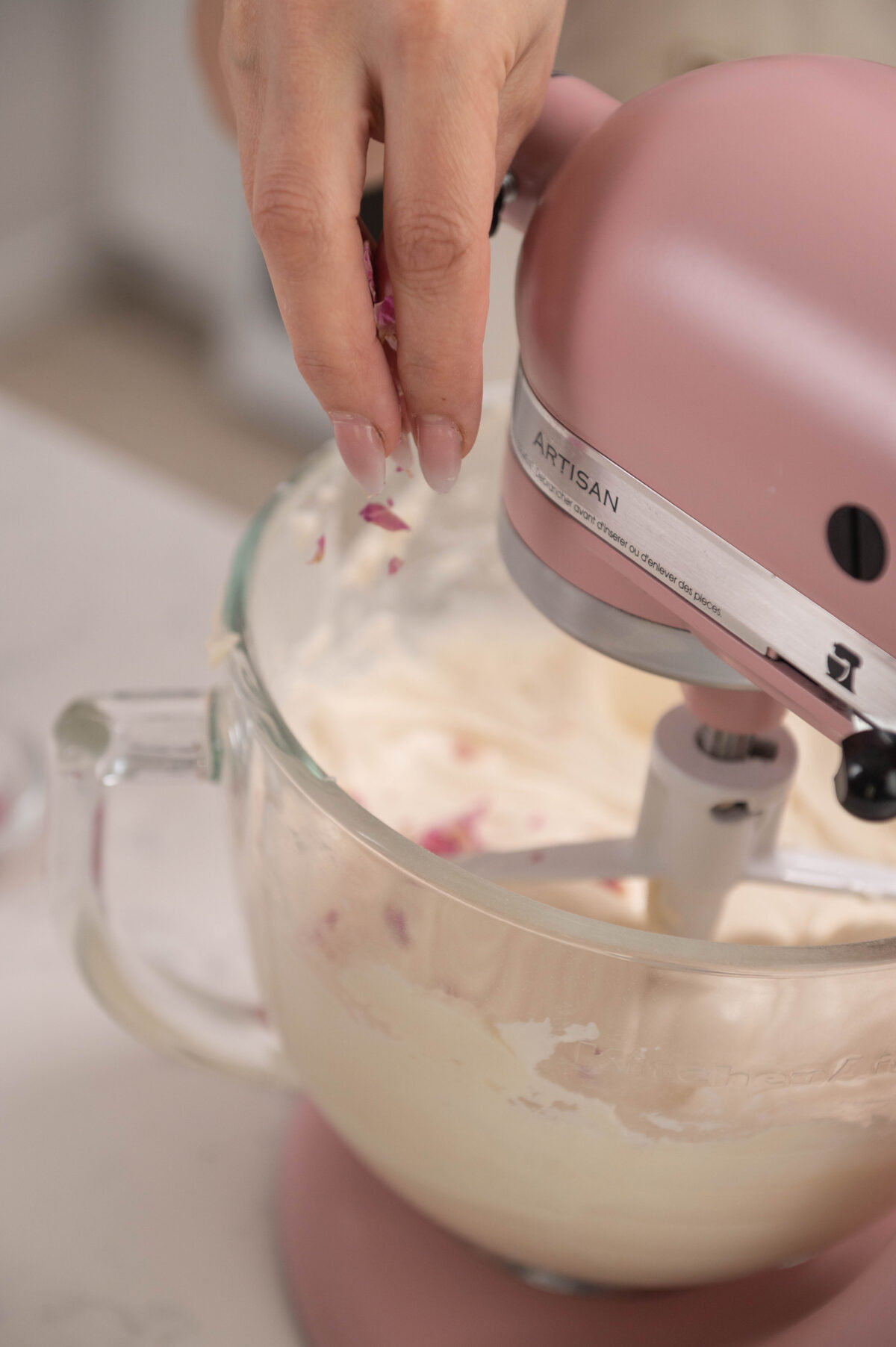 Rose Cake Made With Real Pressed Flowers