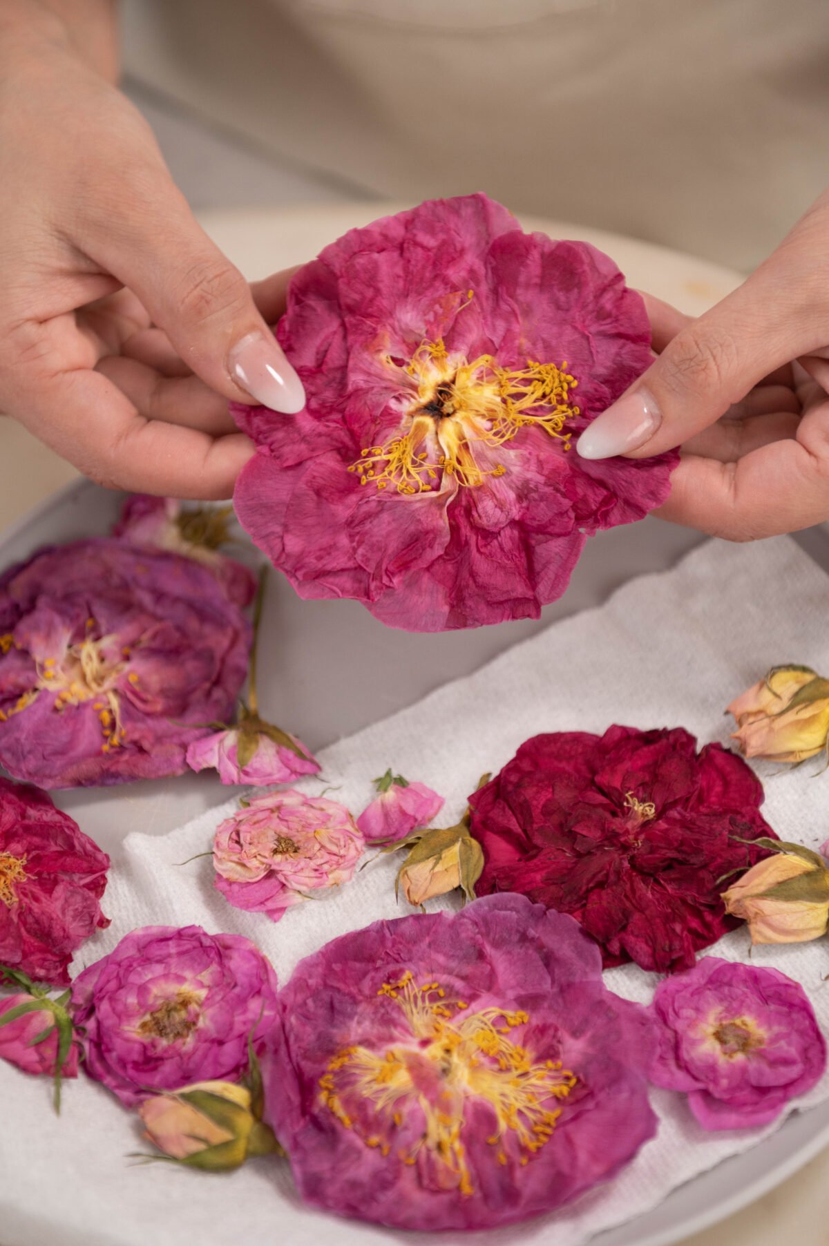 Rose Cake Made With Real Pressed Flowers