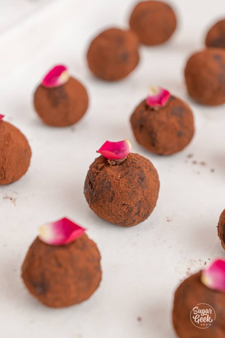 Dark Chocolate Rose Truffles – Sugar Geek Show