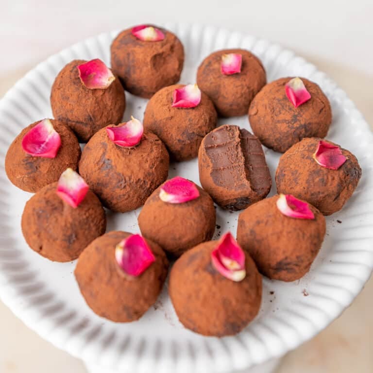 Dark Chocolate Rose Truffles – Sugar Geek Show