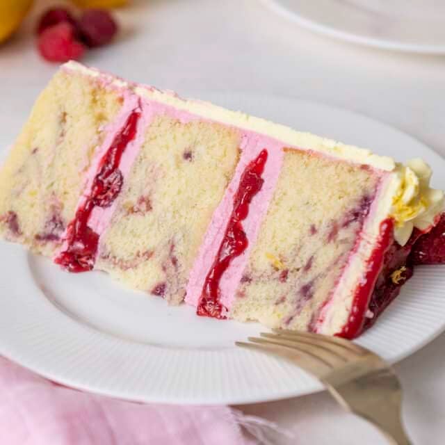 Lemon Raspberry Layer Cake With Raspberry Buttercream