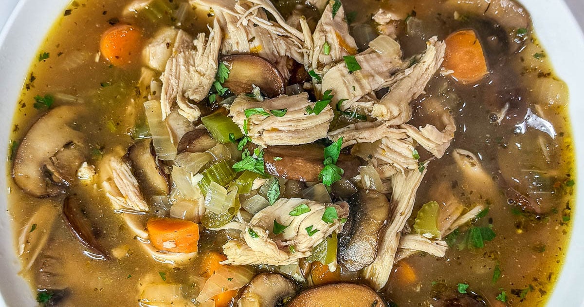 Leftover Turkey Soup With Mushrooms – Sugar Geek Show