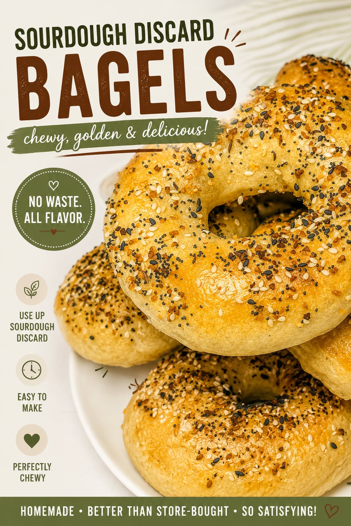 Sourdough Discard Bagels – Sugar Geek Show
